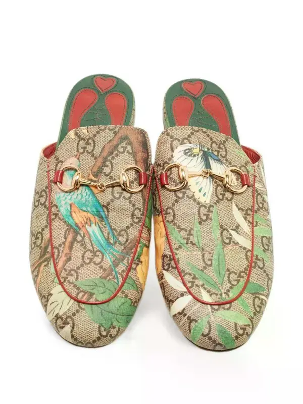Gucci Princetown Horsebit Detail Mules - Neutrals