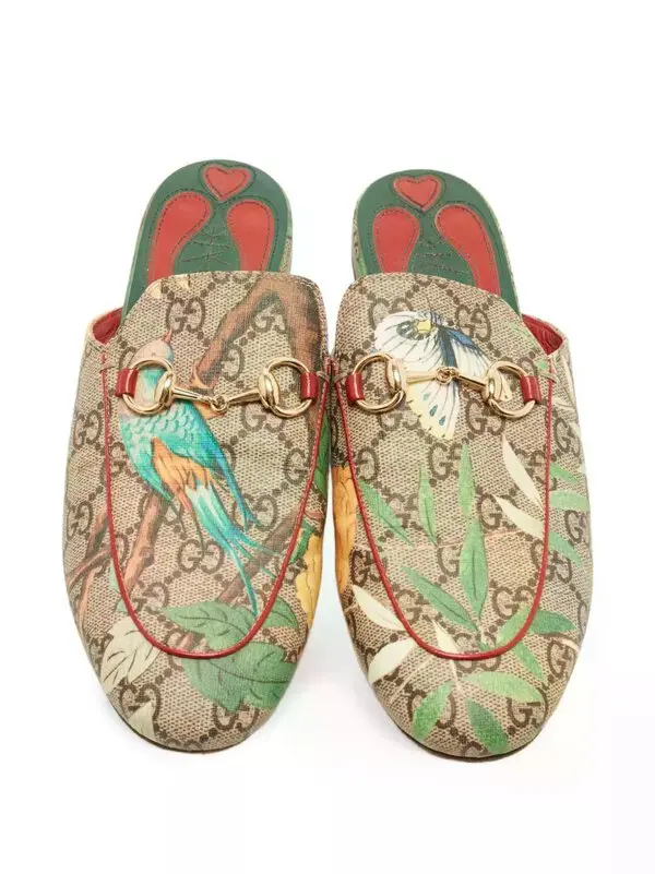 Gucci Princetown Horsebit Detail Mules - Neutrals