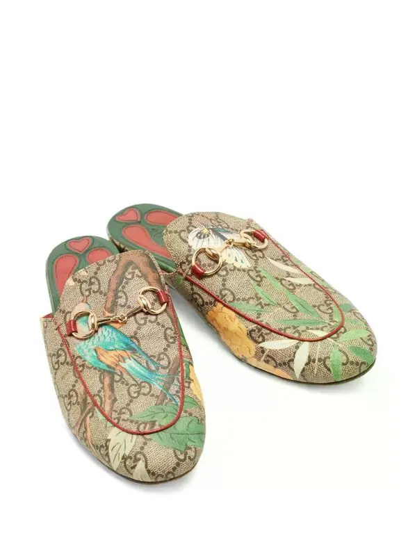 Gucci Princetown Horsebit Detail Mules - Neutrals