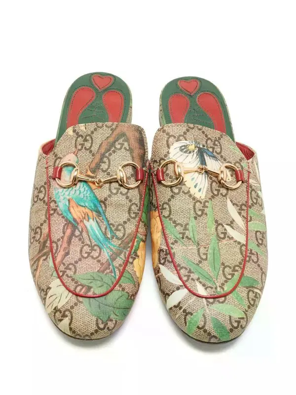 Gucci Princetown Horsebit Detail Mules - Neutrals