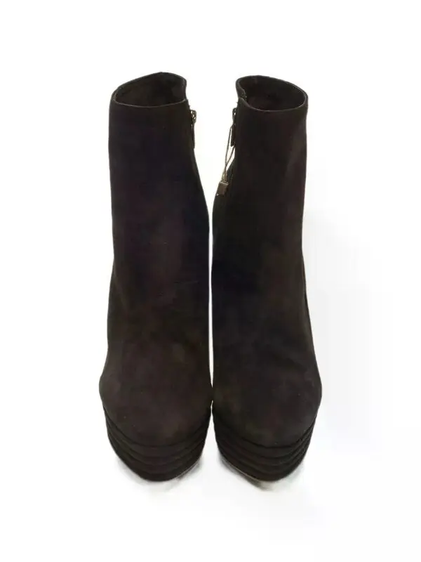 LE SILLA Suede Platform Ankle Boots