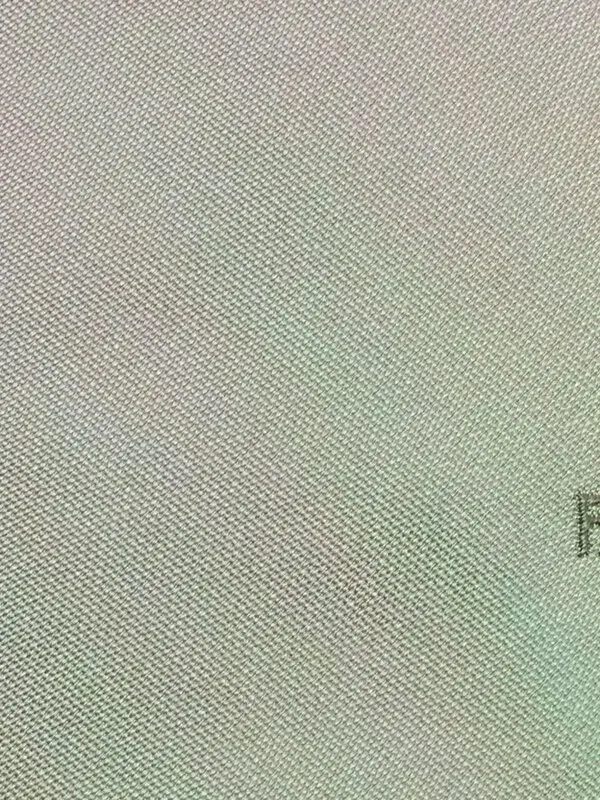 Fendi Logo Embroidered Silk Tie - Grey
