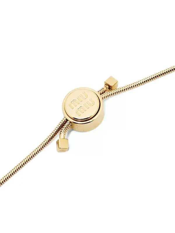 Miu Miu Logo-charm Faux Pearl Necklace