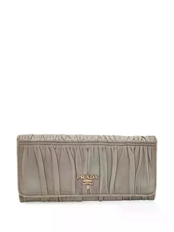 Prada Pleated Continental Wallet