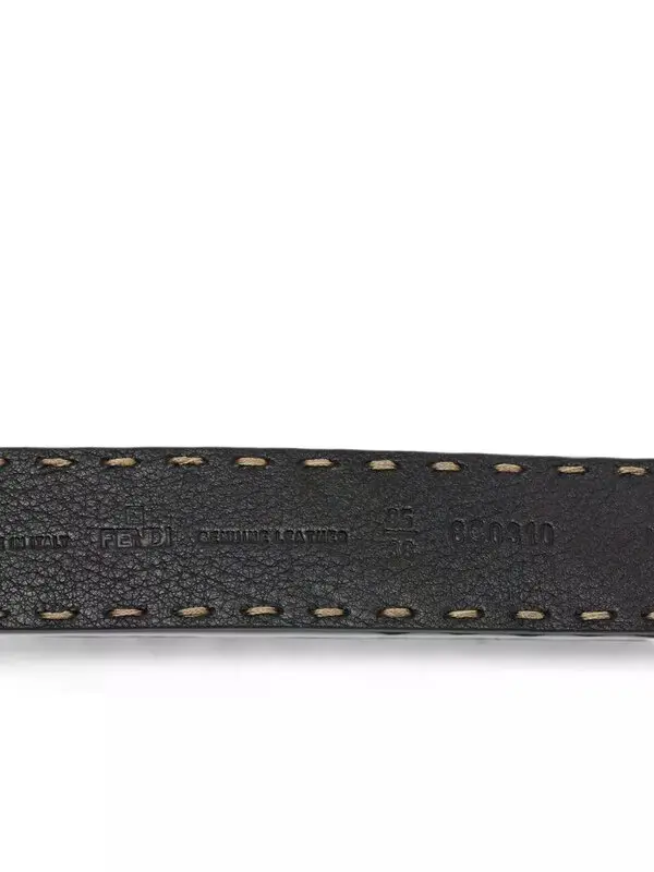 Fendi Horse Buckle Leather Belt