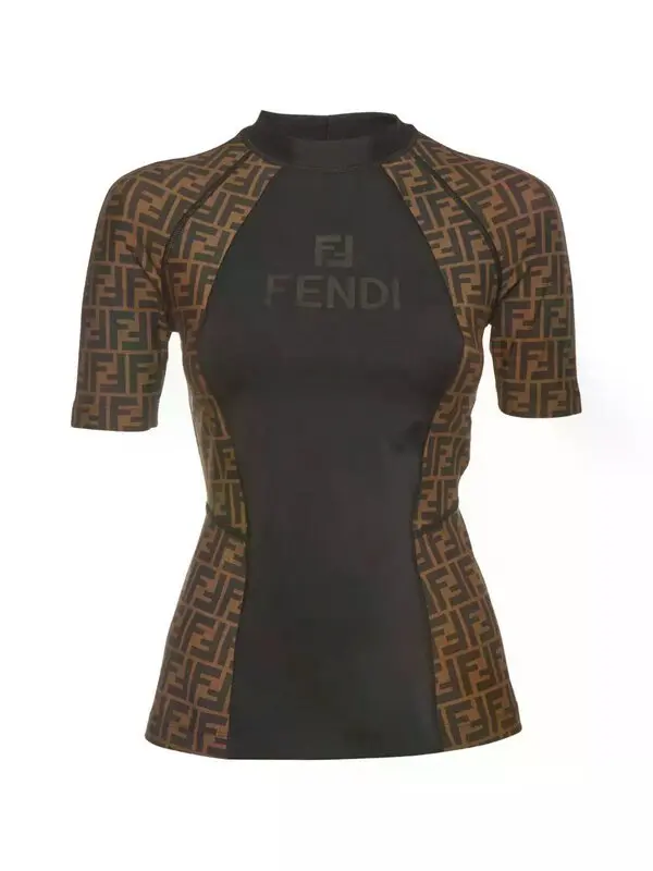 Fendi Ff Motif Paneled T-shirt