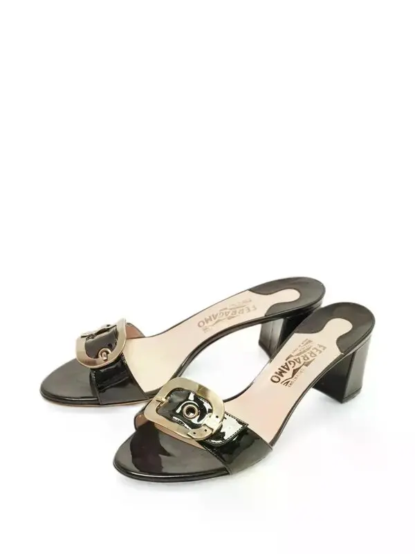 FERRAGAMO Buckle-strap Block Heel Sandals