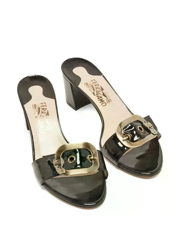 FERRAGAMO Buckle-strap Block Heel Sandals