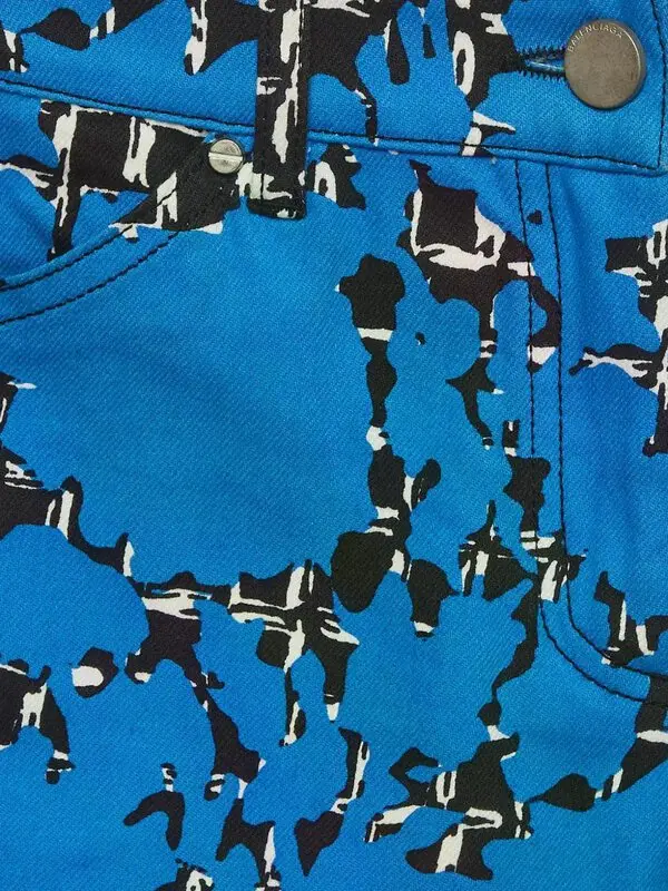 Balenciaga Abstract Print Skinny Jeans - Blue