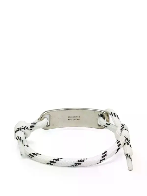 Balenciaga Logo-plate Cord Bracelet