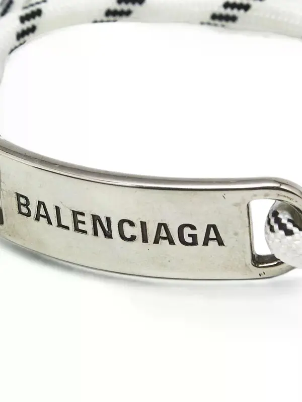 Balenciaga Logo-plate Cord Bracelet