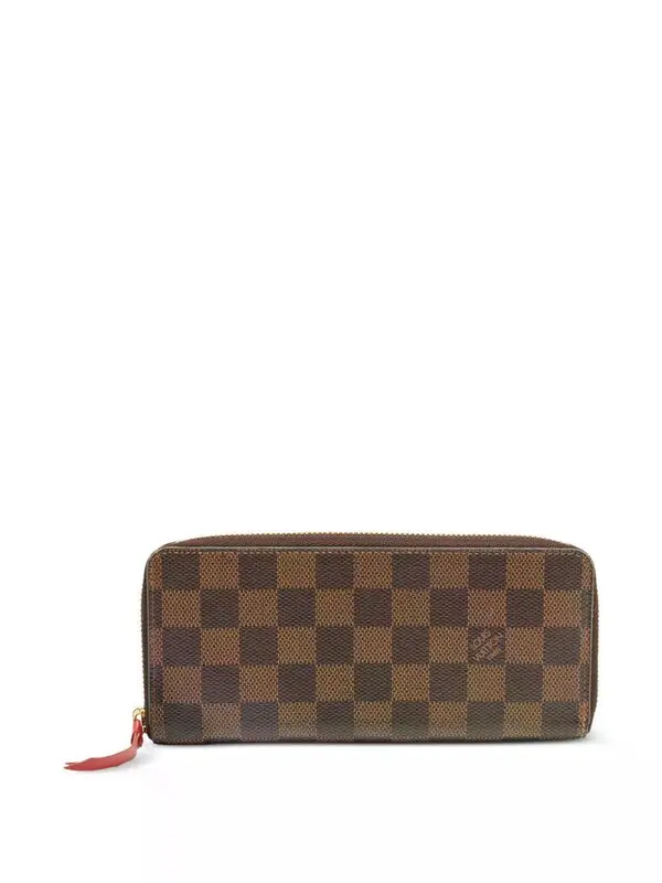 LOUIS VUITTON Clemence Damier Ebene Wallet - Brown