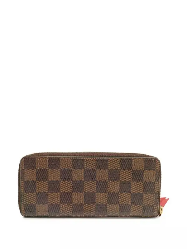 LOUIS VUITTON Clemence Damier Ebene Wallet - Brown