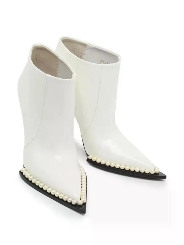 Dolce & Gabbana Dardinale Pearl-embellished Ankle Boots
