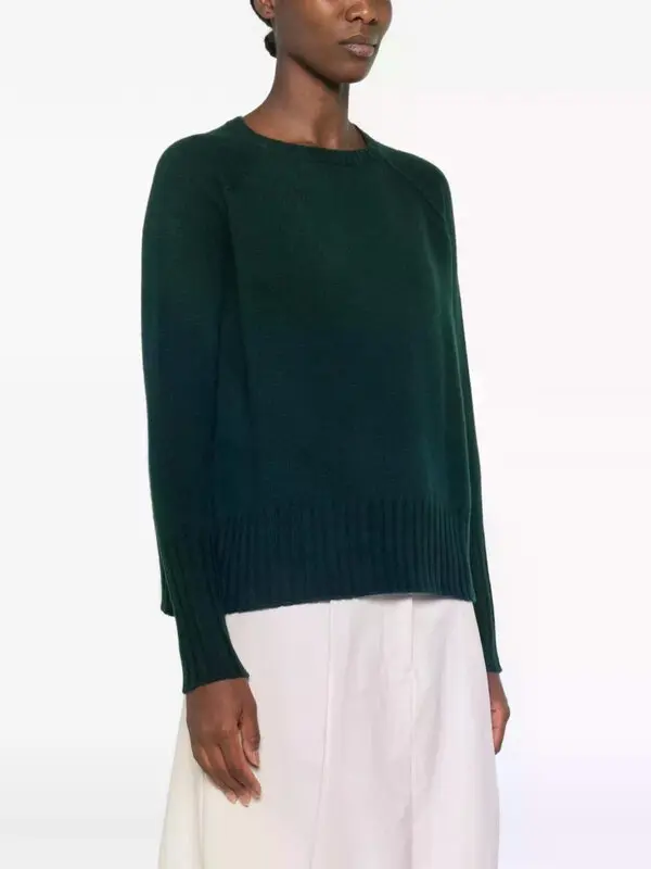 BEYOU Ribbed-trim Long-sleeve Sweater