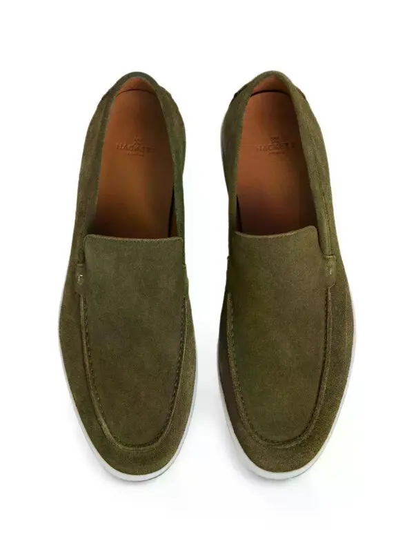 HACKETT LONDON Martins Hand-stitched Suede Loafers