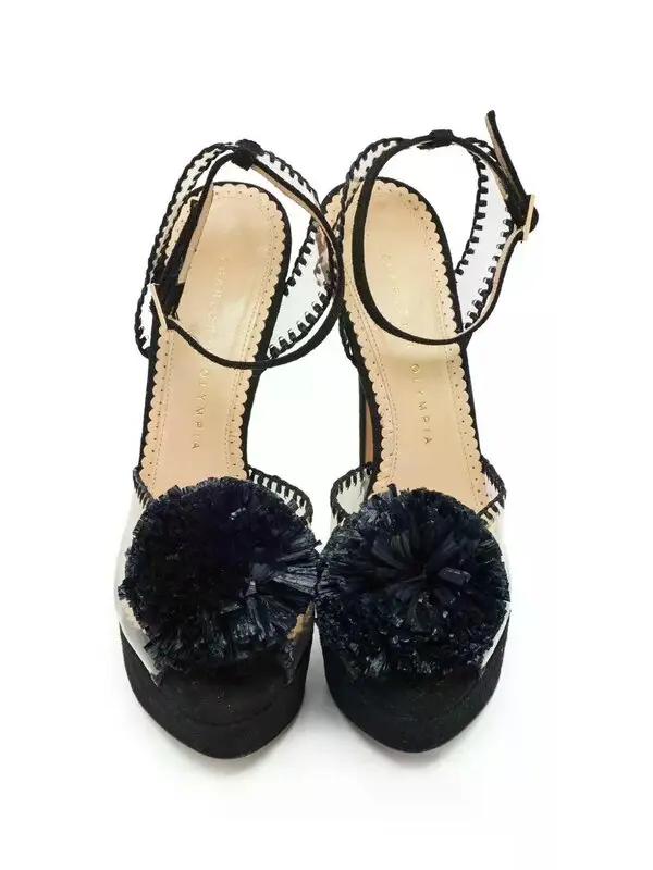 CHARLOTTE OLYMPIA Pomeline Pom-pom Platform Stiletto Sandals