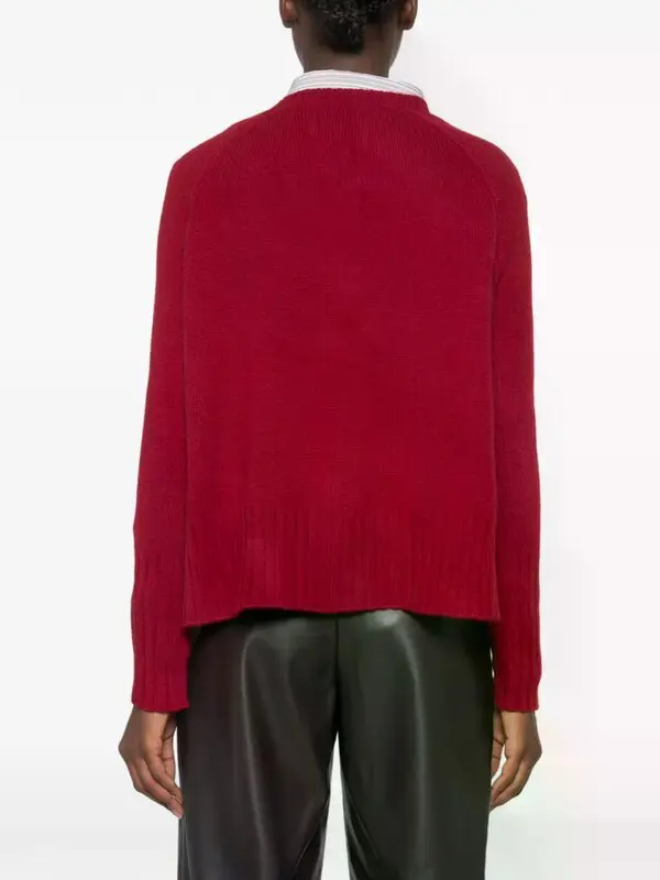 BEYOU Long-sleeve Ribbed-trim Sweater