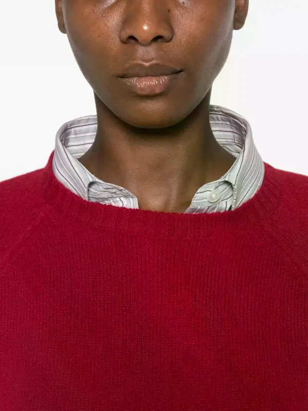 BEYOU Long-sleeve Ribbed-trim Sweater