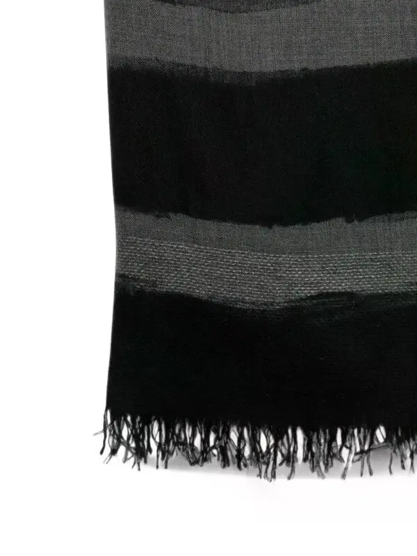 Faliero Sarti Striped Frayed Scarf