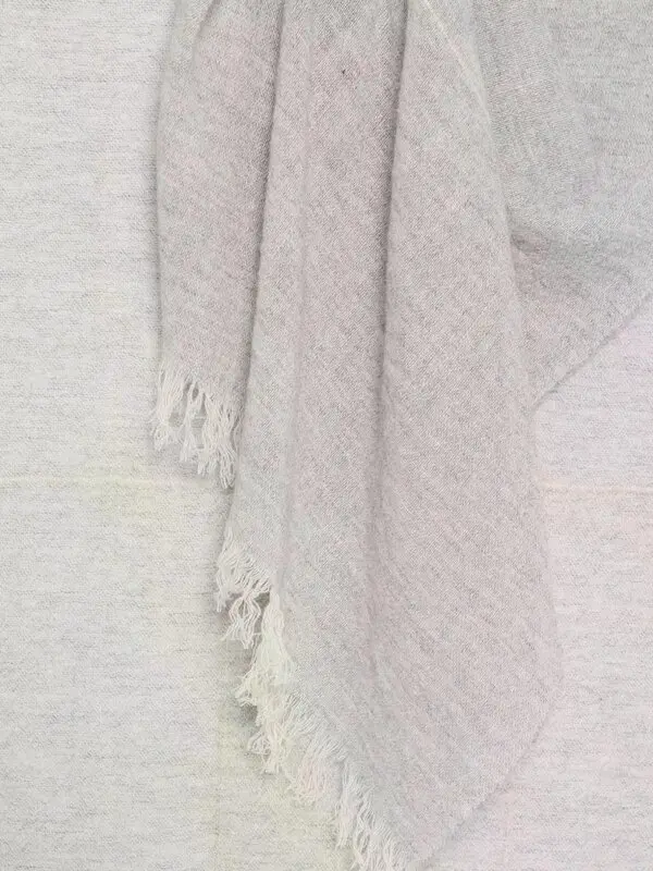 D'ANIELLO Checked Fringed-edge Scarf
