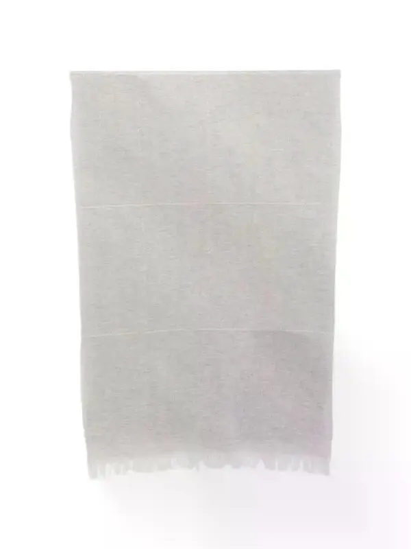 D'ANIELLO Checked Fringed-edge Scarf - Grey