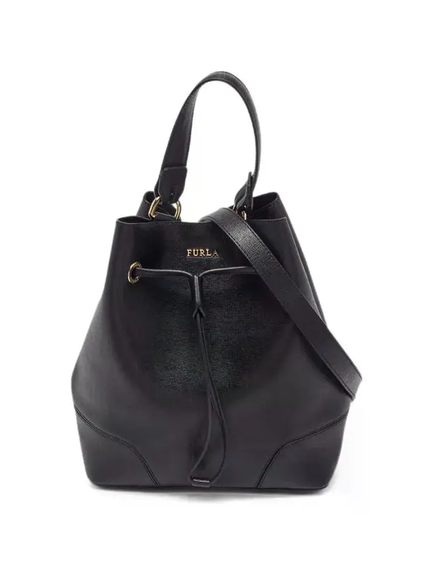 Furla Stacy Drawstring Bucket Bag - Black