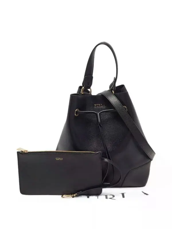 Furla Stacy Drawstring Bucket Bag - Black