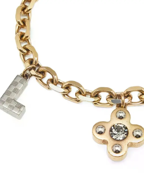 LOUIS VUITTON Love Letter Crystal Charm Bracelet