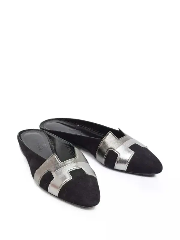 Hermès Roxane Mules With Metallic Trim