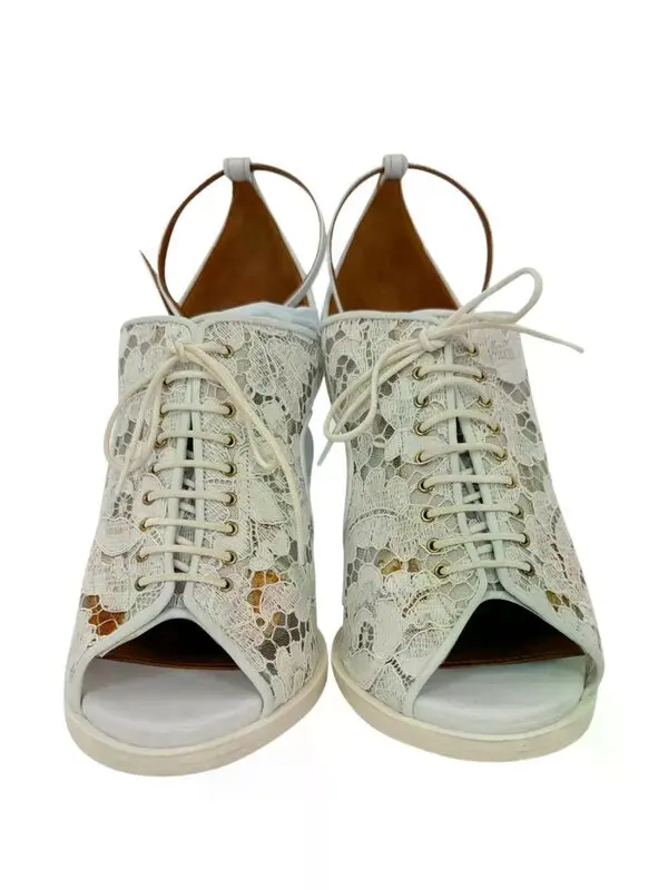 Givenchy Lace-patterned Lace-up Stiletto Sandals