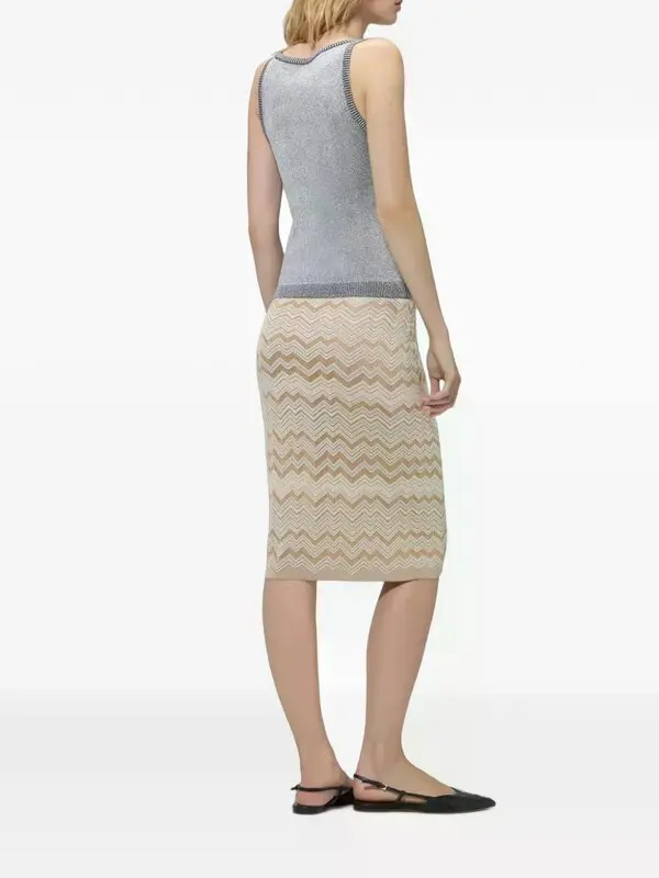 Missoni Chevron Wool And Viscose Mini Skirt