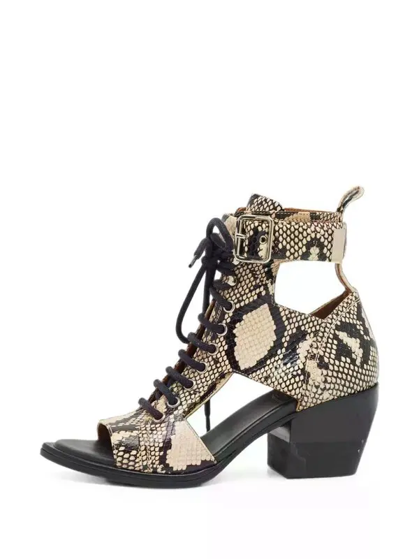 Chloé Rylee Python-effect Ankle Boots