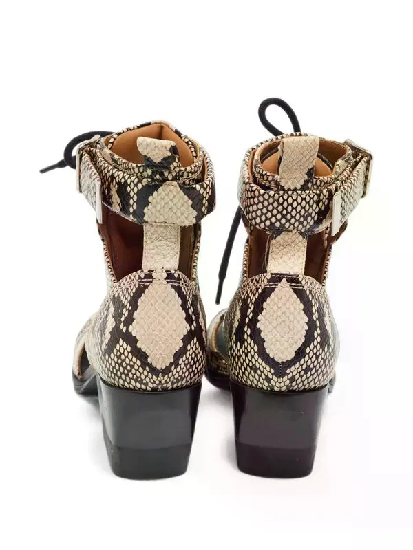Chloé Rylee Python-effect Ankle Boots