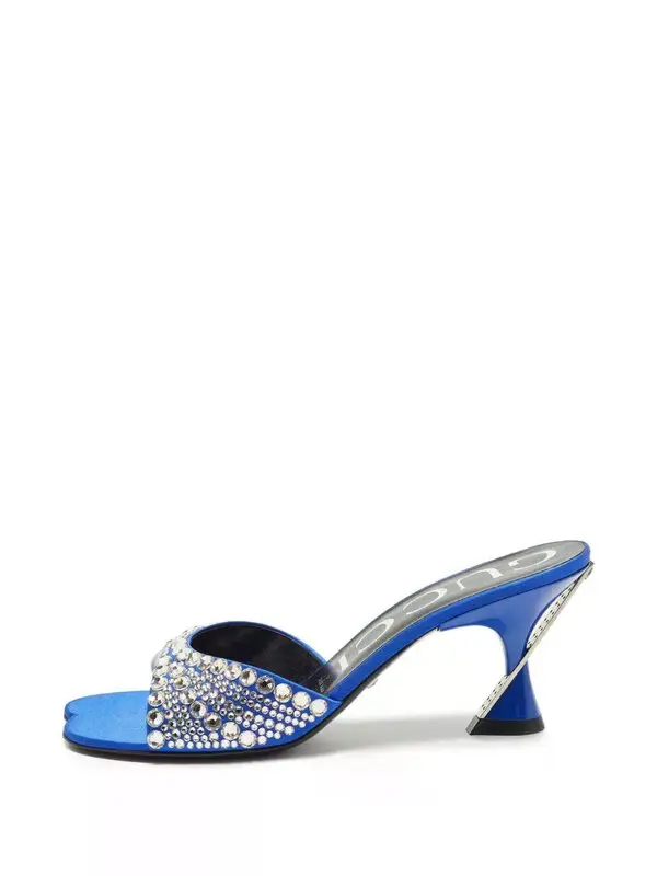 Gucci Galactica Crystal-embellished Heeled Sandals - Blue
