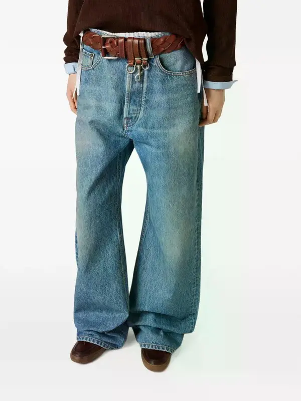 Miu Miu Five-pocket Washed Denim Jeans