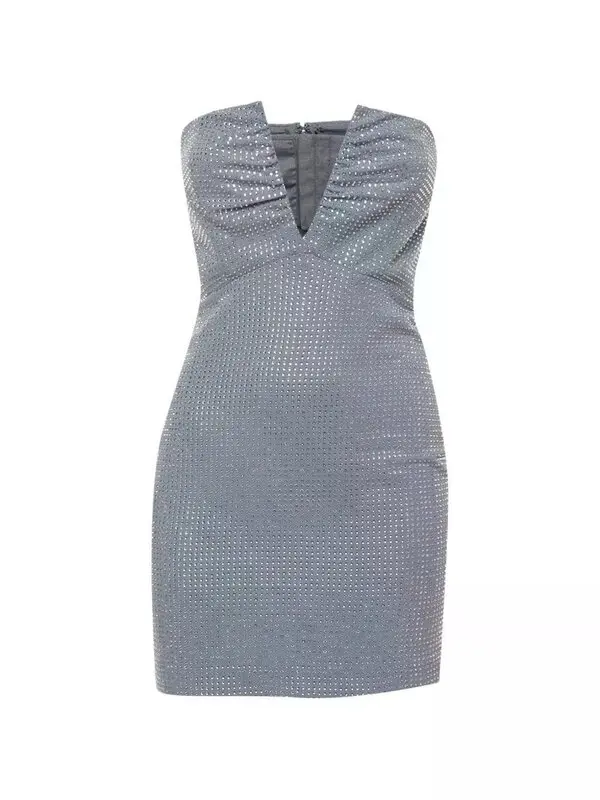 Roland Mouret Diamante-embellished Strapless Mini Dress - Grey