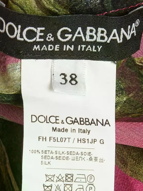 Dolce & Gabbana Fig-print Pussy-bow Blouse