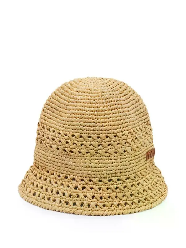 Miu Miu Crochet Logo-detail Bucket Hat