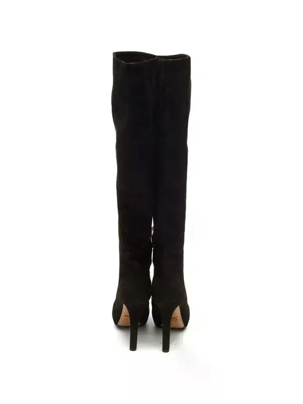 Prada Suede Knee-high Stiletto Boots