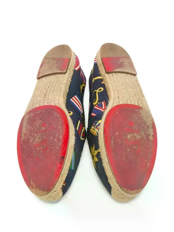 CHRISTIAN LOUBOUTIN Galia Espadrille With Embroidered Crest Patch
