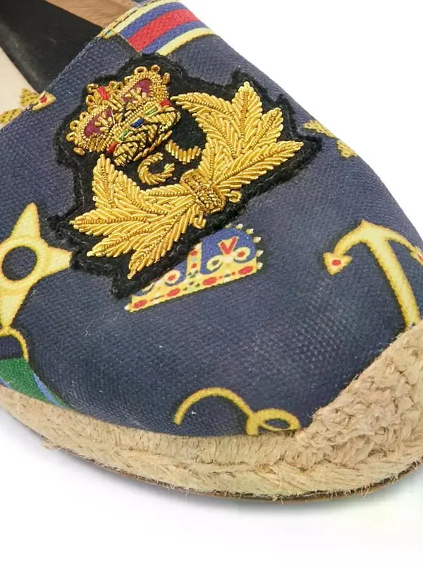CHRISTIAN LOUBOUTIN Galia Espadrille With Embroidered Crest Patch