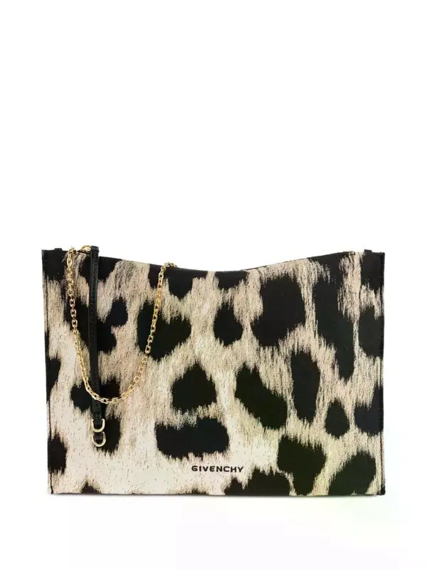 Givenchy Voyou Leopard Print Shoulder Bag - Neutrals