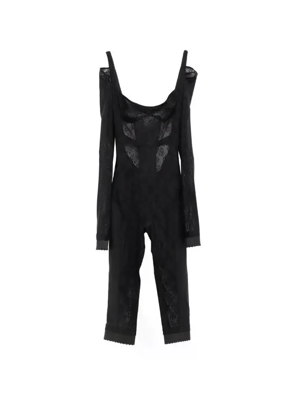Attico Lace-panneled Jumpsuit - Black