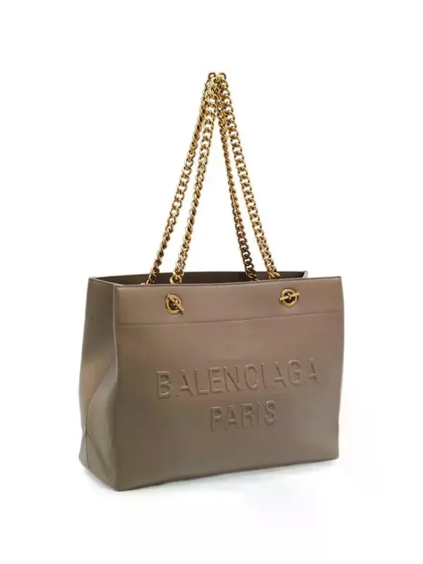 Balenciaga Medium Duty Free Embossed Tote Bag - Brown