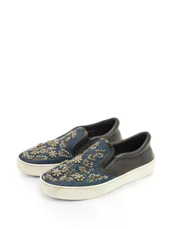 Dior Happy Crystal Embellished Slip-on Sneakers