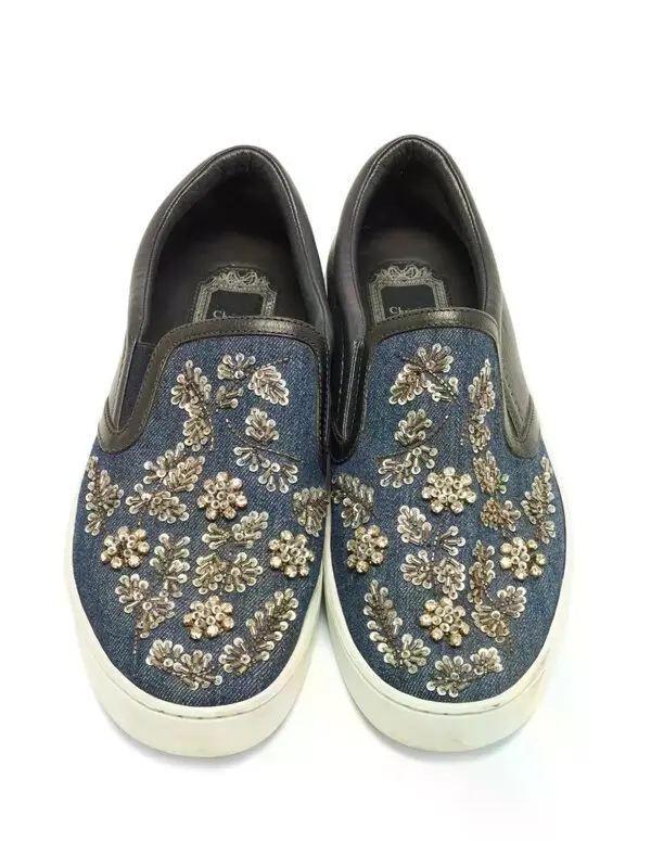 Dior Happy Crystal Embellished Slip-on Sneakers