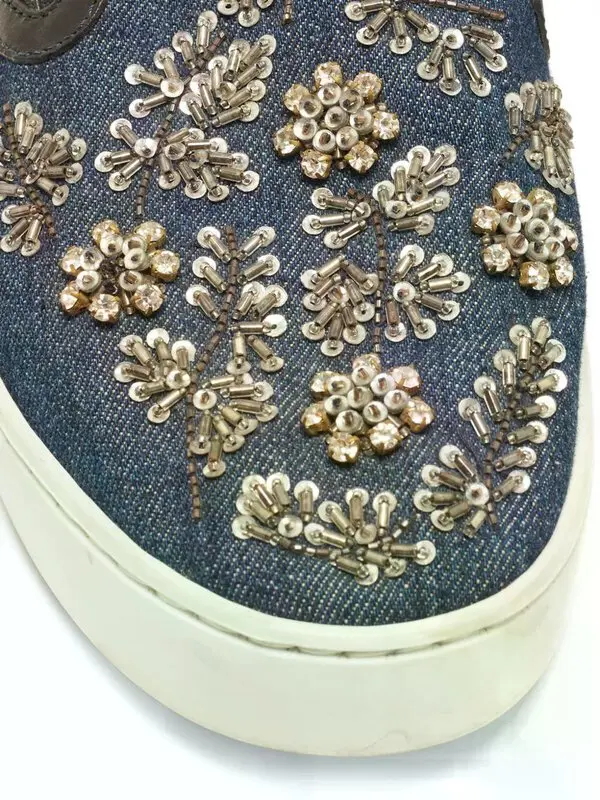 Dior Happy Crystal Embellished Slip-on Sneakers
