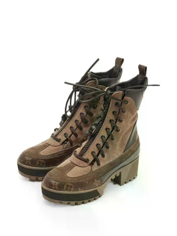 LOUIS VUITTON Laureate Lace-up Combat Boots