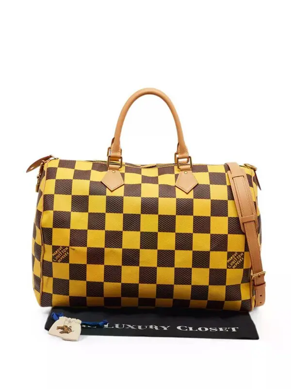 LOUIS VUITTON 2024 Speedy Bandoulière Damier Pop Tote Bag - Yellow